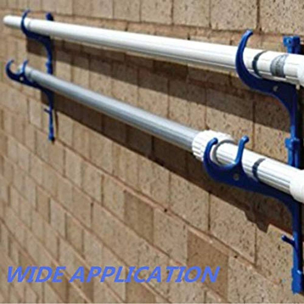 Swim Pool Pole Hanger, Swimming Pool Hooks Holder with Screws Plastic Hook for Telescopic Poles Skimmers Vacuum Hose Nets Brushes Support Hangers Garden Tools Accessories