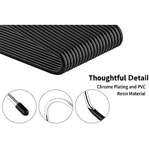 Corodo Pants Hangers, 20 Pack Non Slip Metal Pants Hangers Space Saving, Rubber Coating Short Neck Hangers