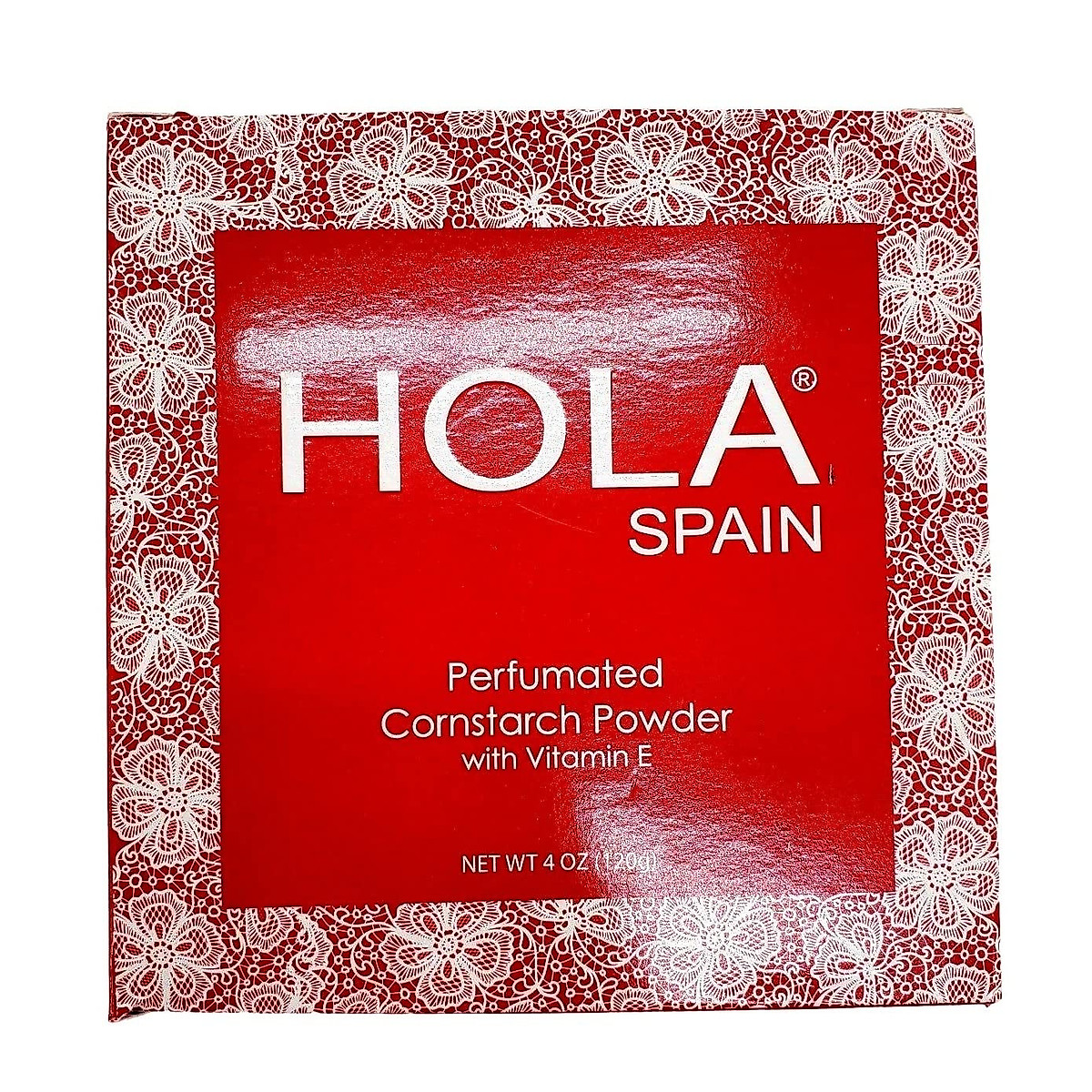 Hola Spain Skin Petal Body Talc Dusting Powder & Puff 4 oz.