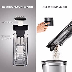 BOOMBLACK Handheld Vacuum Cordless 13Kpa, Hand Vacuum Cleaner Rechargeable with Charging Dock,Single Touch Empty, 1.4LB Lightweight for Deep Cleaning Hard Floor Carpet Car Pet