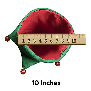 Windy City Novelties Ugly Sweater Christmas Party Kit - Holiday LED Elf Hat + LED Christmas Bulb Necklace Combo for Christmas Parties, Caroling, Gatherings & Party Favors