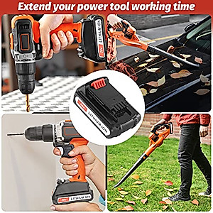 HUSUE 3.0Ah 20V LBXR20 Replacement Battery for Black and Decker 20V Lithium Battery Compatible with LBXR20 LBXR2020 LBXR20 LB20 LBX20 LB2X4020, 2Pack