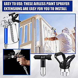 2 Sets 3600PSI Airless Paint Spray Gun High Pressure Airless Paint Sprayer Gun with 517 Tip Swivel Joint for Pump Sprayer Parts Accessories