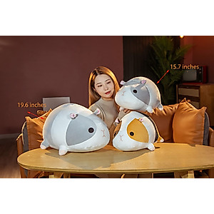 Fyunmgo Guinea Pig Toy 15.7” Stuffed Animals Plush Guinea Pig Plush Toys, Hamster Plush Pillow Guinea Pig Plush Soft Toy Festival Gift for Friends Families, Cuddling Pillow Floor Seat Cushion