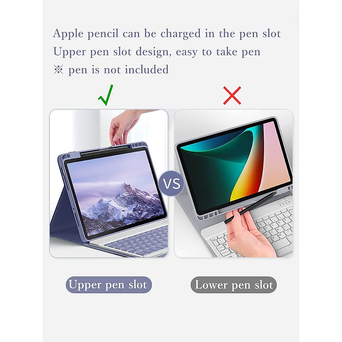 Keyboard Case for iPad Air 11 inch M2/ iPad Air 5th 4th Generation 10.9 Inch iPad Pro 11 inch 4th 1st/2nd/3rd Gen Magnetic Detachable Bluetooth Keyboard (Pink)