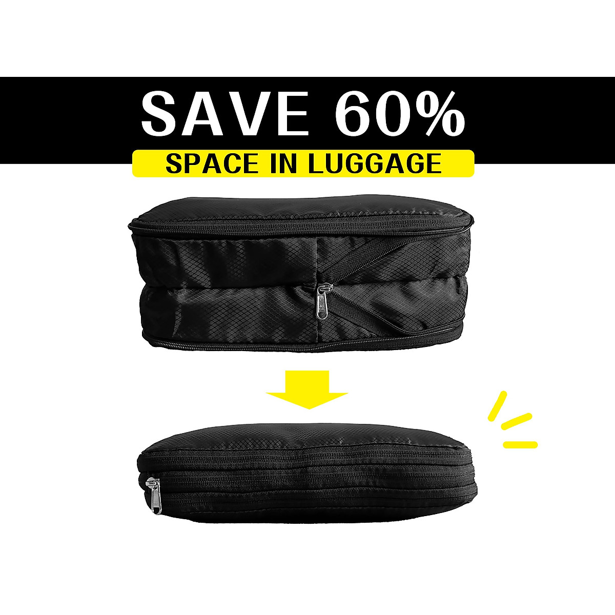 MTK Compression Packing Cubes for Suitcases,Travel packing cubes,Separate Compartments,Lightweight Luggage Suitcase Organizer Bags,Packing Organizers as Travel Accessories,4Set