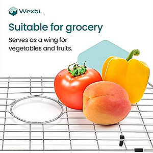 Wexbi-home Sink Bottom Grid Protector Drying Rack with Draining Hole - Sink Rack for Bottom of Sink Stainless Steel Kitchen Sink Protector 26 1/16" x 14 1/16"