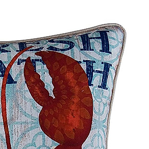 C&F Home Fresh Catch Coastal Lobster Decor Decoration Throw Pillow 18 Red