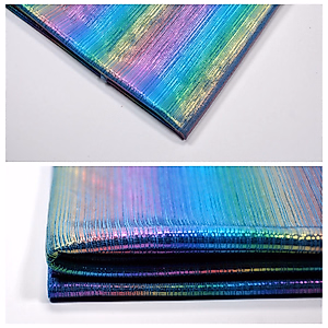 Shining Iridescent Hologram Laser Fabric Knit Crepe 58" Wide for Cloth Craft Upholstery by 2 Yards (72inch Sky)