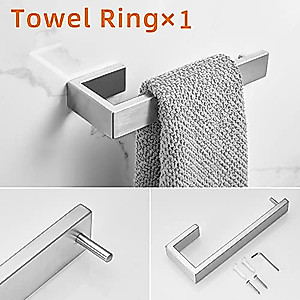 Fapully 5 Piece Bathroom Hardware Set Stainless Steel Wall Mounted Bathroom Accessories Set,Brushed Nickel Finished