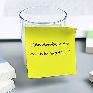 8 Pads Sticky Notes 3x3 Bright Colors Self-Stick Notes Pads Super Adhesive Sticky Notes Great Value Pack