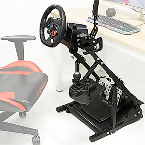 Marada Racing Wheel Stand Steering Wheel Stand Ultra-stable 4 Support Arms fit for Logitech, G25 G27 G29 G920 T300RS, Sim Racing Stand, No Steering Wheel Pedal Shifter Handbrake