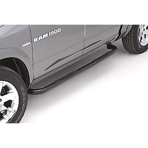 Lund 23082178 Black Steel 3" Round Bent Nerf Bars for 2005-2018 Nissan Frontier Crew Cab