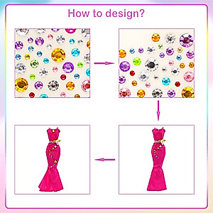 16 Pack Doll Clothes and Accessories 2 Fashion Dresses 2 Sequin Skirts 1 Long Dress 5 Tops and Pants Outfits 5 Shoes 1 DIY Sticker for 11.5 inch Girl Doll