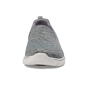 Skechers Women's Go 7-Meadow Casual Slip On Walking Sneaker, Gray, 5.5