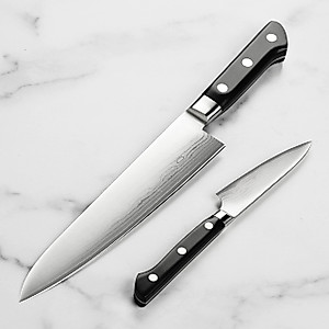 Tojiro DP Damascus 2 Piece Knife Set - 8.25" Chef's Knife with 4" Paring Knife
