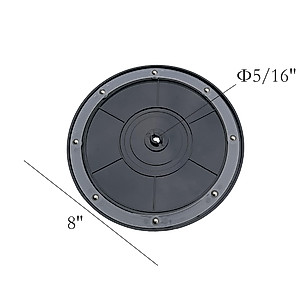 FixtureDisplays® 8" Black Plastic Spinner Lazy Susan Turntable Organizer for Spice Rack Table Cake Kitchen Pantry Decorating 16976-NF
