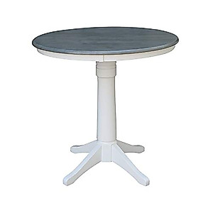 International Concepts 36" Round Top Pedestal Table-28.9" H, Black