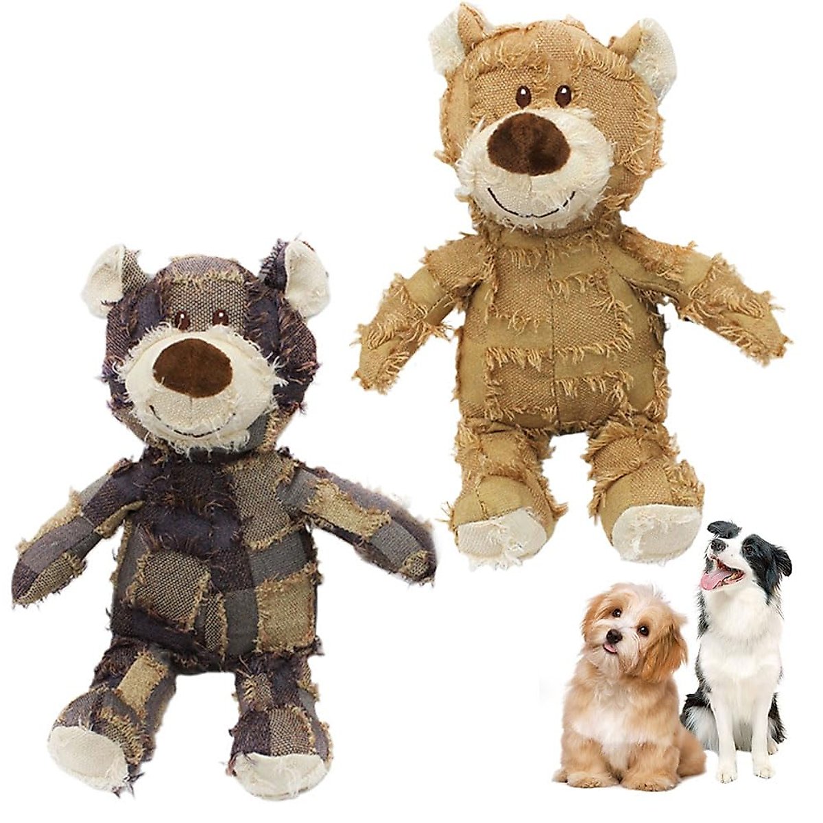 YAUNJI 2024 Premium Indestructible Robust Bear, Indestructible Dog Toys to Keep Them Busy, Petsboro Robust Bear Dog Squeak Chew Toy for Large Small Dogs for Heavy Chewers (ab)