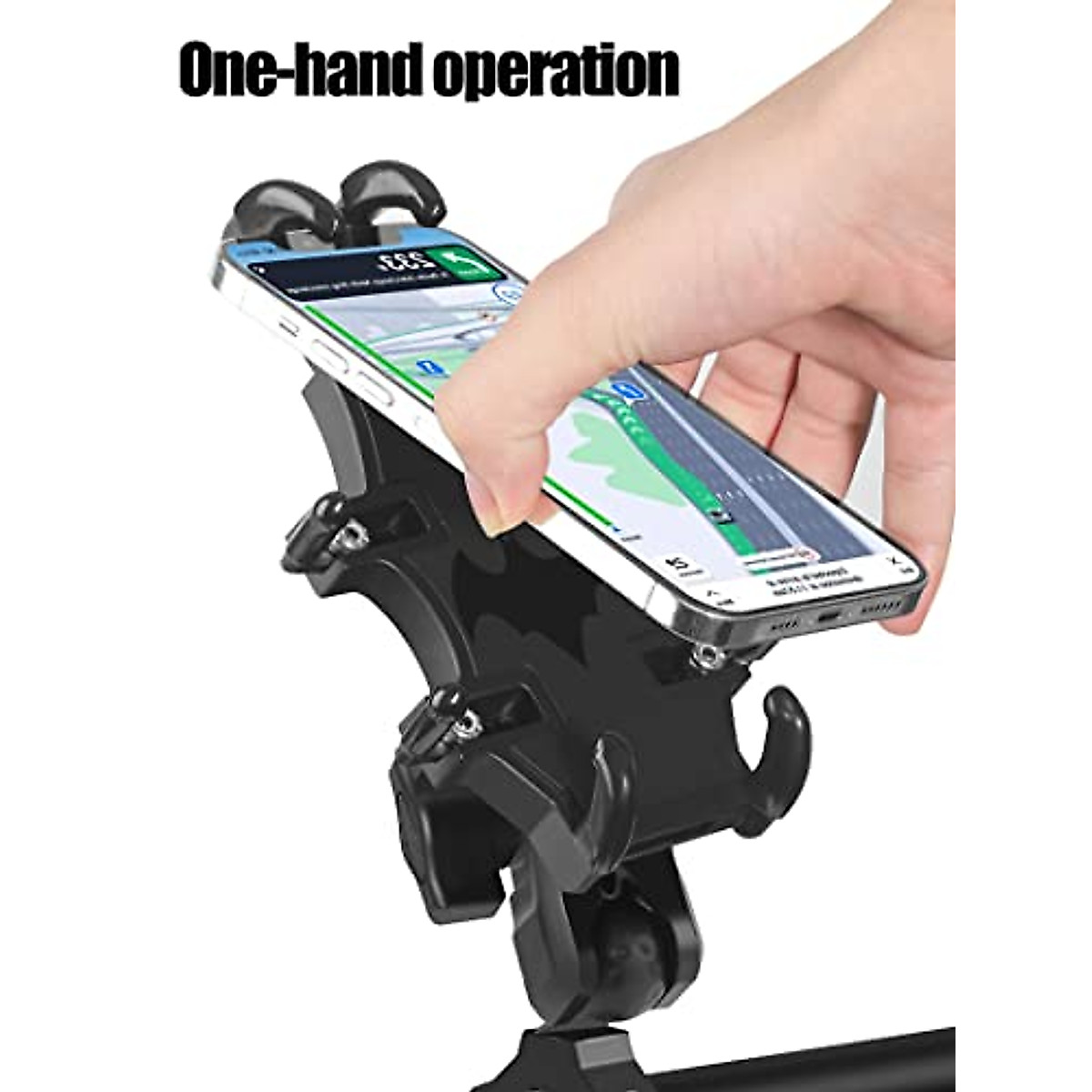 ZIDIYORUO Anti-Vibration Phone Holder for UTV/SXS Off-Road Riding, One Hand Operation Aluminum Heavy Duty Cell Phone Mount, Easy Install iPhones or 4.7"-7.1" Cell Phones on 1.75"-2" Roll Cage