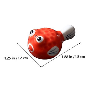 Hemoton Chopstick Holder 2Pcs Japanese Chopsticks Rest Ceramic Chopstick Holder Puffer Fish Chopsticks Rest Cute Animal Chopstick Rack for Chopsticks Spoons Forks Knives (Red) Chopstick Rest