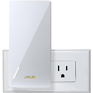ASUS RP-AX58 AX3000 Dual Band WiFi 6 (802.11ax) Range Extender, AiMesh Extender for Seamless mesh WiFi; Works with Any WiFi Router (White)