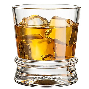 JoyJolt Afina Scotch Glasses, Old Fashioned Whiskey Glasses 10-Ounce, Ultra Clear Whiskey Glass for Bourbon and Liquor Set Of 2 Glassware