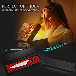 Leking Chef Knife German EN1.4116 High Carbon Stainless Steel 8 Inch Professional Chef’s Knife with Ergonomic Handle in Gift Box, Ultra Sharp Kitchen Knife for Family and Restaurant