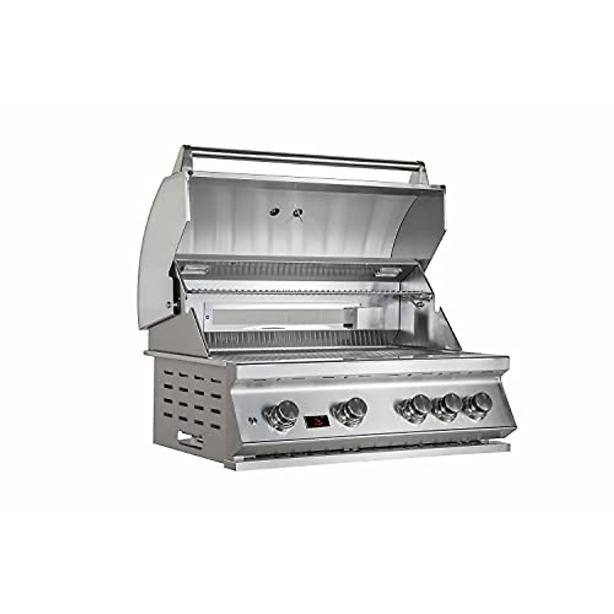 Bonfire 34-inch 4 Burner Built-in Propane Gas Grill with Rear Infrared Burner and Rotisserie Kit for Outdoor Kitchen BBQ Island, 304 Stainless Steel, CBB4-LP