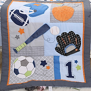 Baby Spark All-Star MVP 3pc Soft Cotton Crib Bedding Set