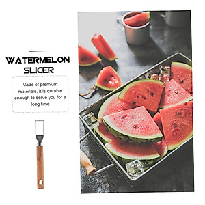 RORPOIR Watermelon Slicer Cutter Large Watermelon Slicer Portable Easy Cube Slicing Kitchen Gadgets Stainless Steel
