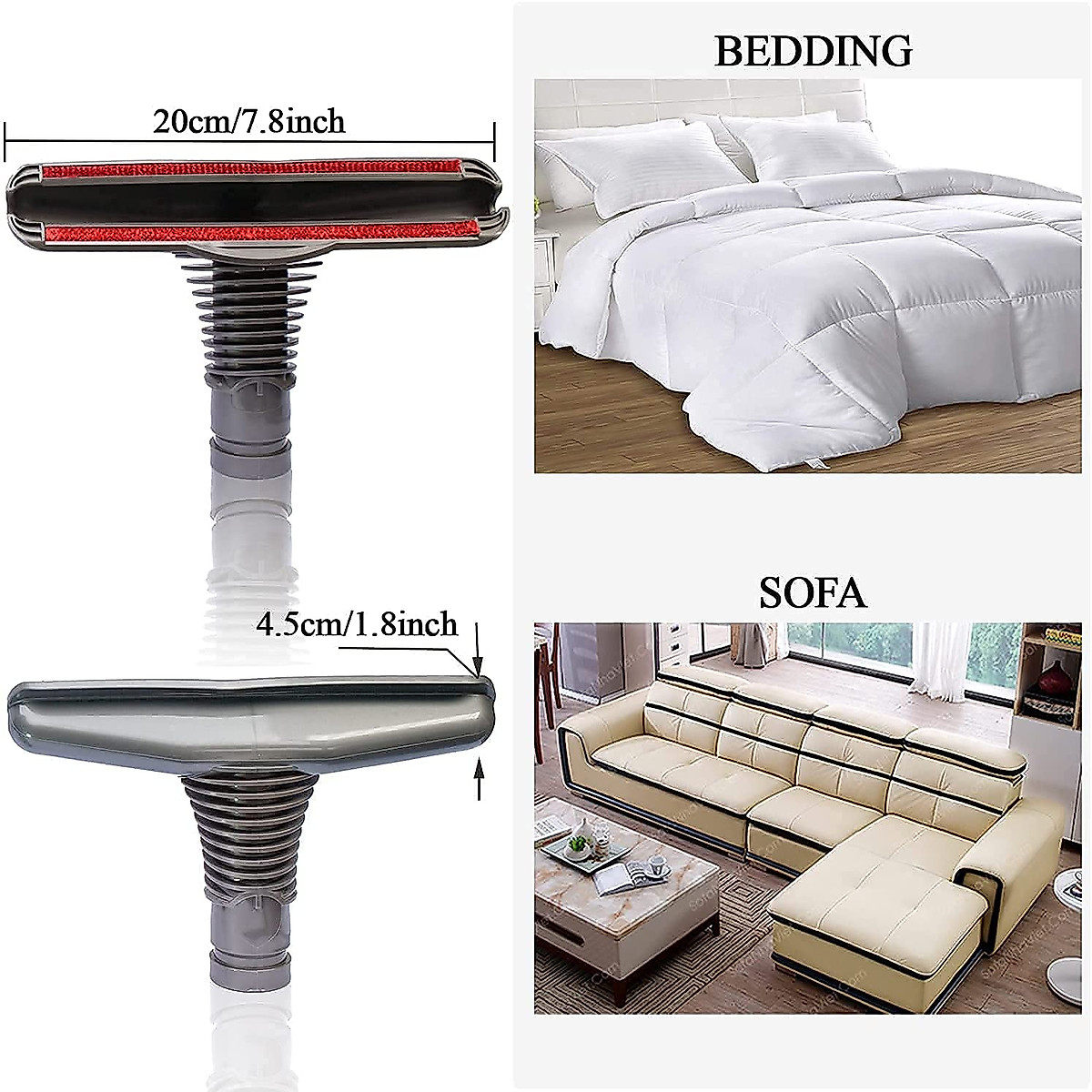 Vacuum Cleaner Accessories and Dryer Vent Cleaning Tool - Dust Brush Attachment Compatible with Dyson DC59 V6 V7 V8 V10 V11 V15 HouseHold Cleaning Tool Kit