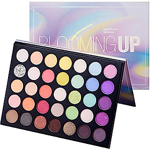 35 Colors Eyeshadow Palette Strong Pigmented Mattes and Shimmers Makeup Pallet Blendable Professional Eye Shadow Make Up Long Lasting