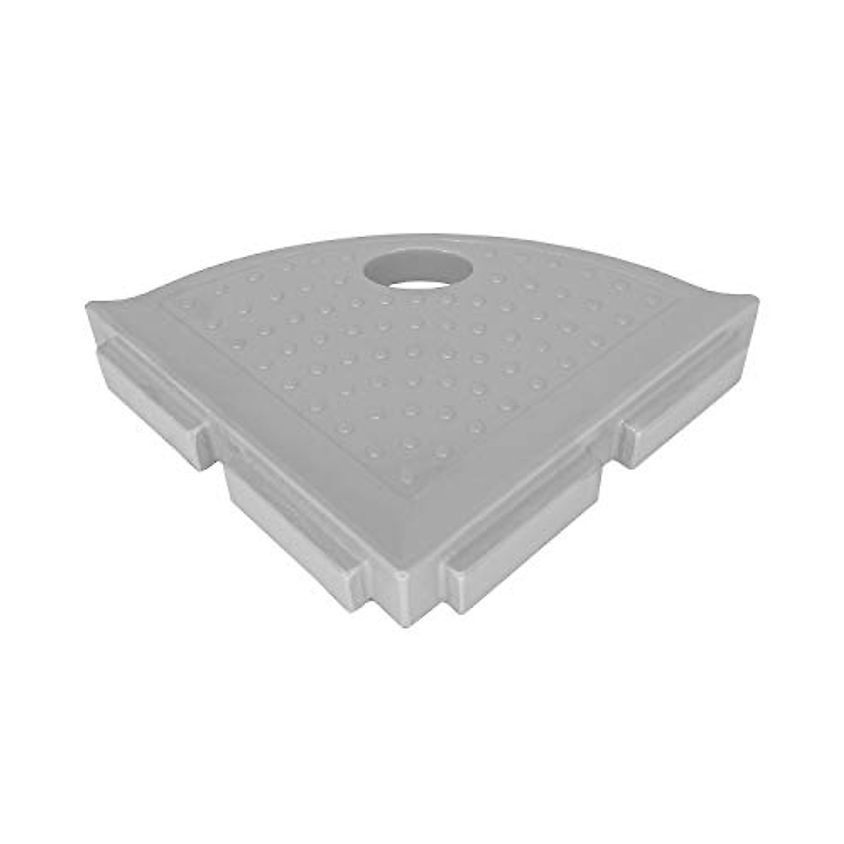 Questech Décor 8 Inch Corner Shower Shelf and 5 Inch Shower Caddy Foot Rest, Metro Lugged Back for New Construction, Mounted Bathroom Shower Organizer, Cool Gray