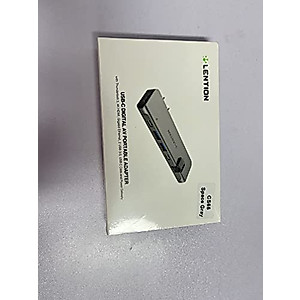 LENTION USB C Hub with Thunderbolt3(PD+Data Transfer+Video Output), 4K HDMI, USB 3.0, Gigabit Ethernet Mac Adapter Compatible 2016-2023 MacBook Pro, Mac Air(CS65, Dark Gray)