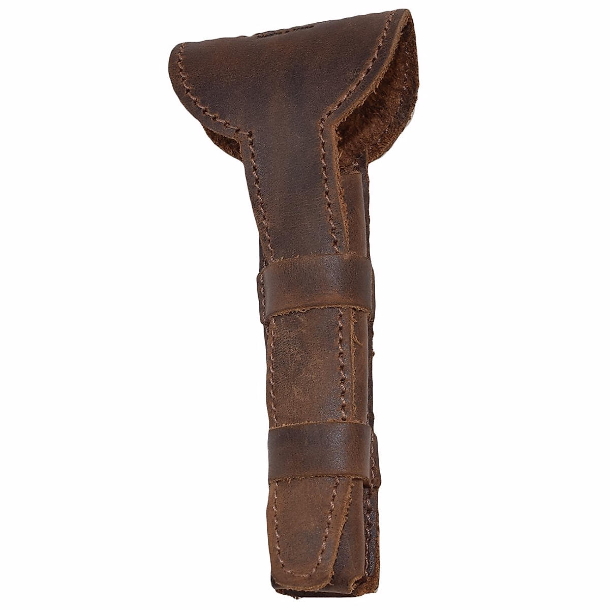 Hide & Drink, Leather Double Edge Safety Razor Protective Case, Shaving Travel Pouch, Handmade (Bourbon Brown)