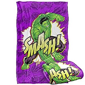 Marvel Hulk Sound Effect Silky Touch Super Soft Throw Blanket 36" x 58"
