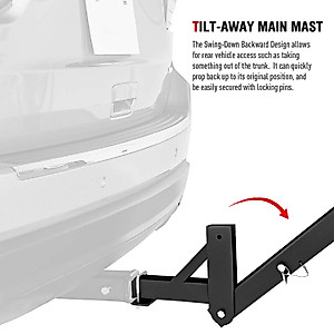 AA Products 3 Bike Rack Platform Hitch Mount Rack Foldable Bicycle Rack for Cars, Trucks, SUV's and Minivans, Fits 2'' Hitch Receiver