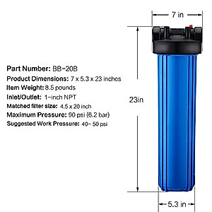 Wrench for Geekpure 4.5"x20" and 4.5"x10" Whole House Water Filter Housing (Special for Blue Housing)