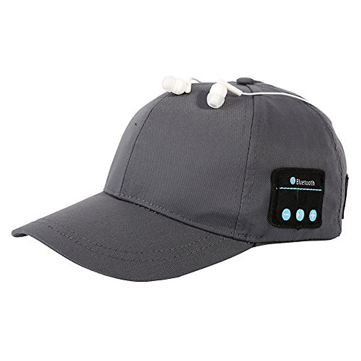 Lzcat Unisex Bluetooth Baseball Cap Sun Hat Smart Wireless Bluetooth Headset Sports Cap Music Speaker Mic Summer Cap (Grey)
