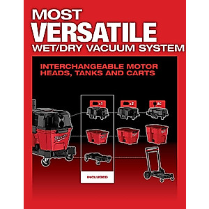 . Milwaukee M18 Fuel 6 Gallon Wet/Dry Vacuum - No Charger, No Battery, Bare Tool Only