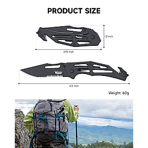 Rush Deer Pocket Knife, Folding Knife with Clip,EDC Knife Utility Knife for Hiking Camping Fishing Work Outdoor (Mini Pocket Knife)