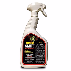 Supreme Growers Smite Spider Mite Killer, All Natural Pesticide, Non-Toxic, Biodegradable, Organic Eco Friendly Pest Control (32oz Ready to Use Spray Bottle)