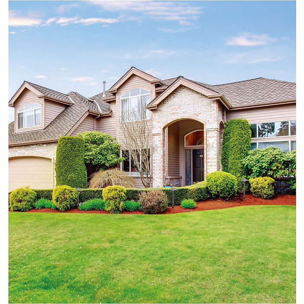 LIT-PaTH LED Landscape Pathway Light, 12V Low Voltage, 2W 170 Lumens, for Outdoor Yard Lawn, Die-cast Aluminum, Water-Proof, Bronze Finish-3000K, Large Cap, 2-Pack