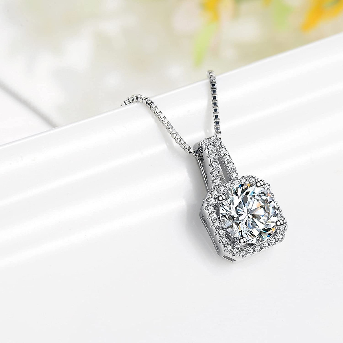 CHENXIKK Bride Silver Bridal Necklace Earrings Set Crystal Wedding Jewelry Set Rhinestone Choker Necklace for Women (Silver Plated Copper Earrings Necklace Set Women)