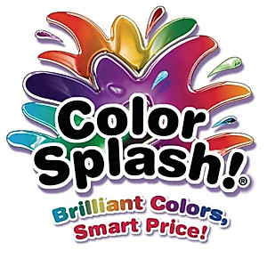 S&S Worldwide Color Splash! Liquid Watercolor Paint, 6 Vivid Colors, 8-oz Flip-Top Bottles, for All Watercolor Painting, Use to Tint Slime, Clay, Glue, Shaving Cream, Non-Toxic. Pack of 6.