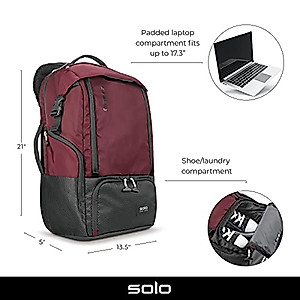Solo New York Elite Backpack, Burgundy