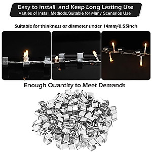Emsiok 150PCS Metal Christmas Light Gutter Hooks, Galvanized Manganese Steel, Ideal for Outdoor String Lights