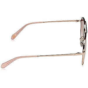 Fossil Women's Female Sunglass Style FOS 2096/G/S Aviator, Rose Gold, 57mm, 14mm