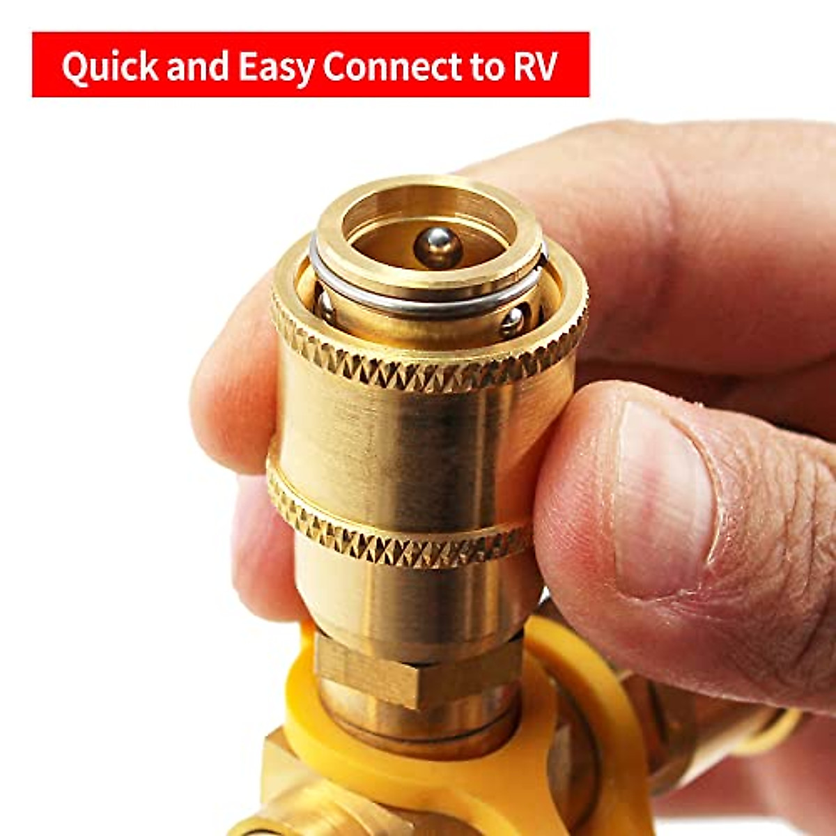 MENSI 250 Type 3 Way Splitter 1/4" Plug Propane Quick Connect for RV's Grill